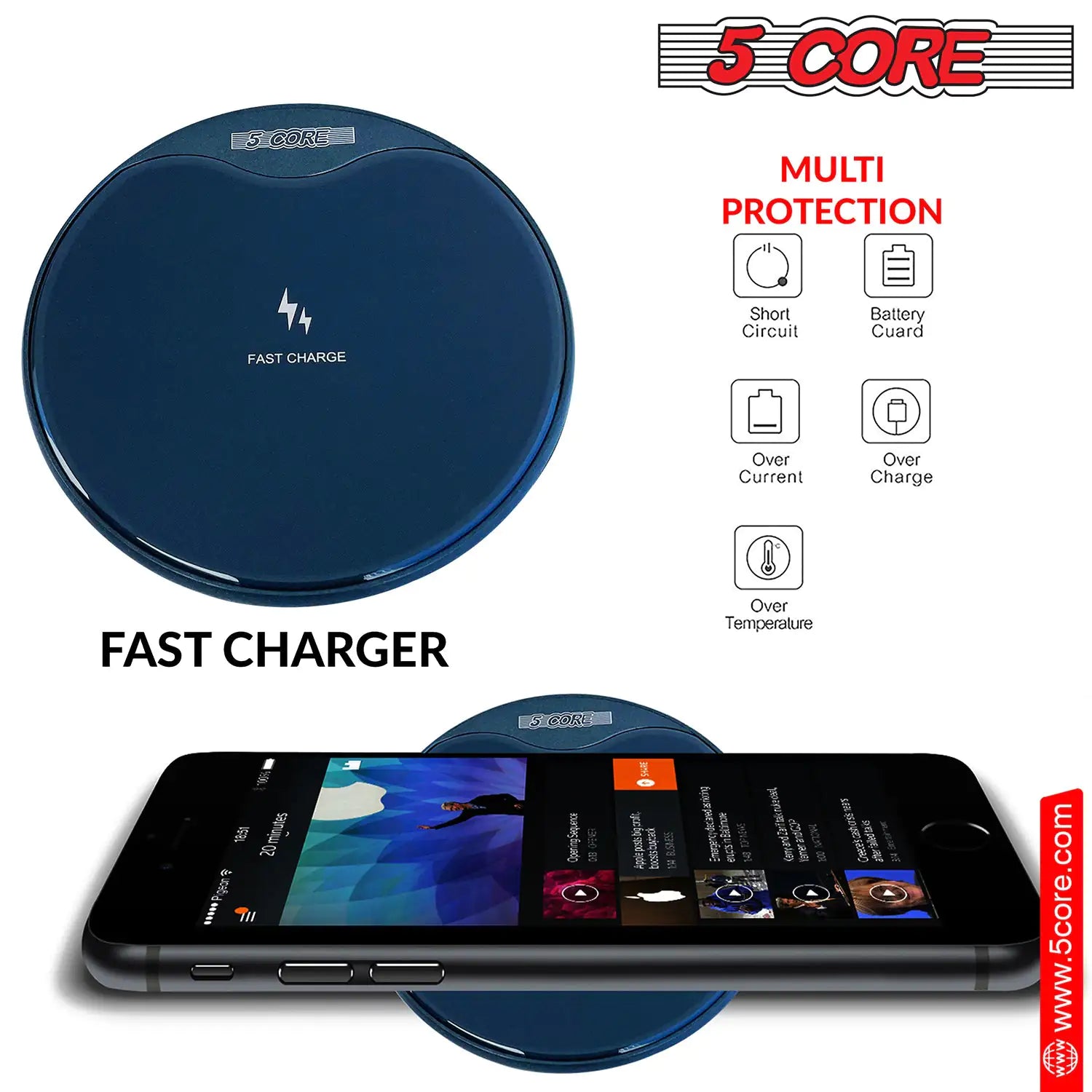 Market-Zone™ Wireless Charging Dock Pad